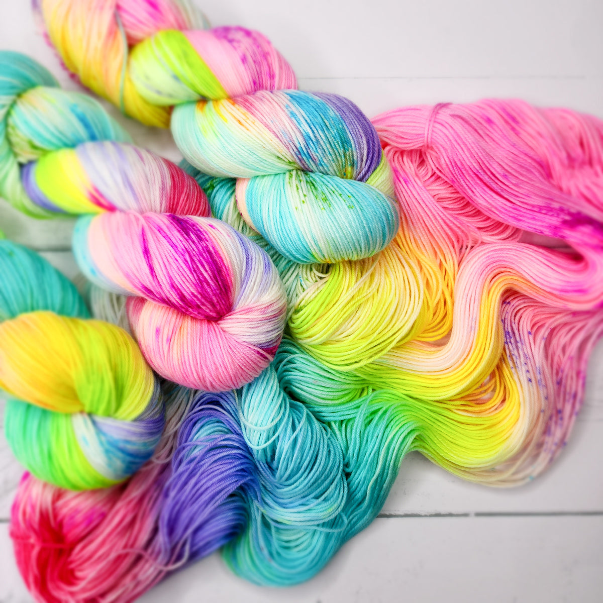 4 ply yarn– RAINBOWS + SPRINKLES