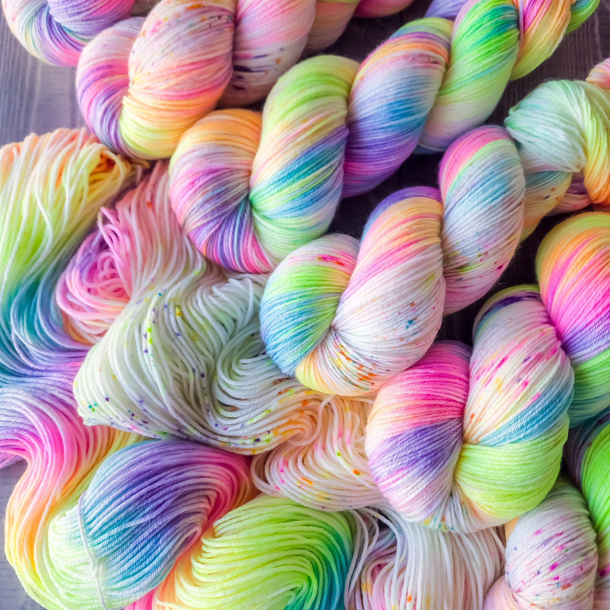 4 ply yarn– RAINBOWS + SPRINKLES