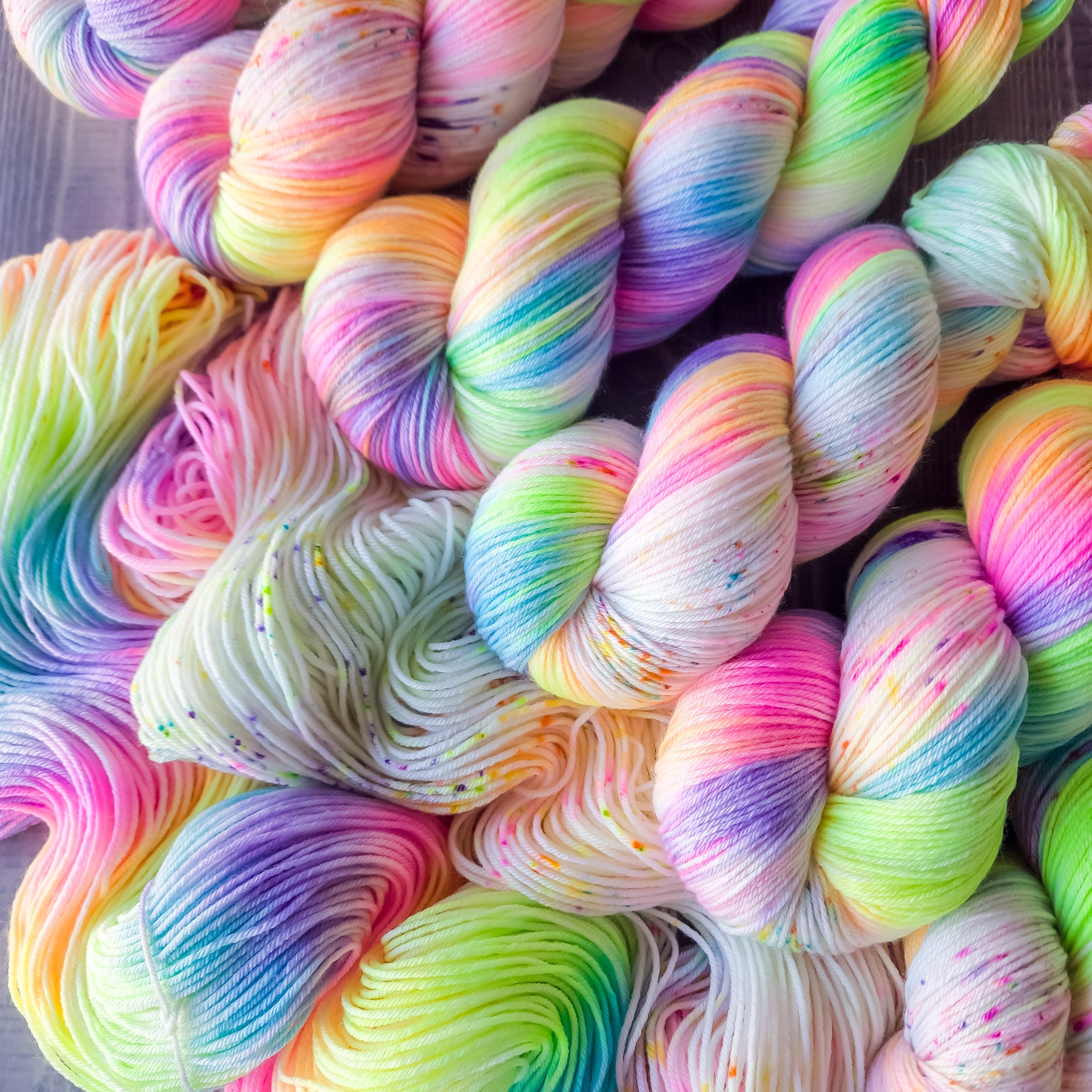4 ply yarn– RAINBOWS + SPRINKLES