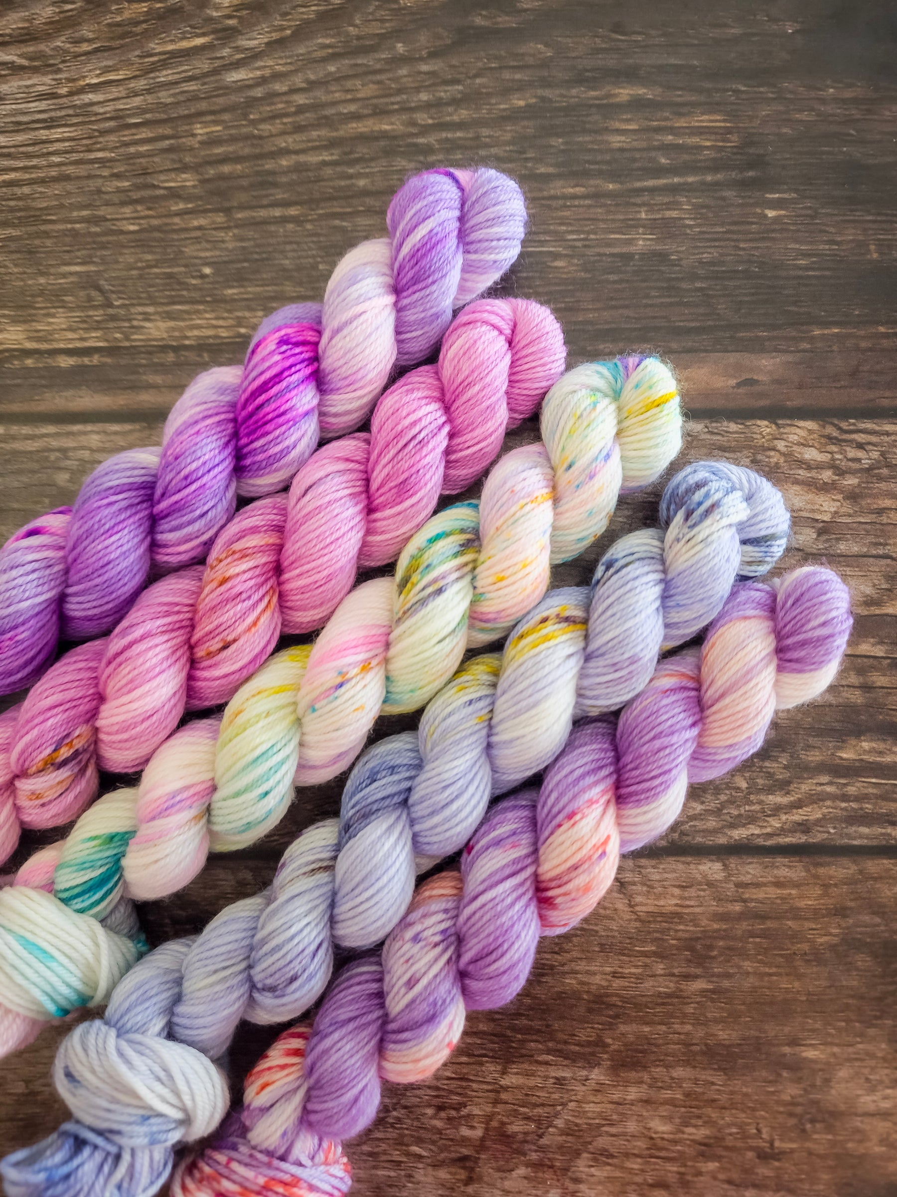 4 ply yarn– RAINBOWS + SPRINKLES