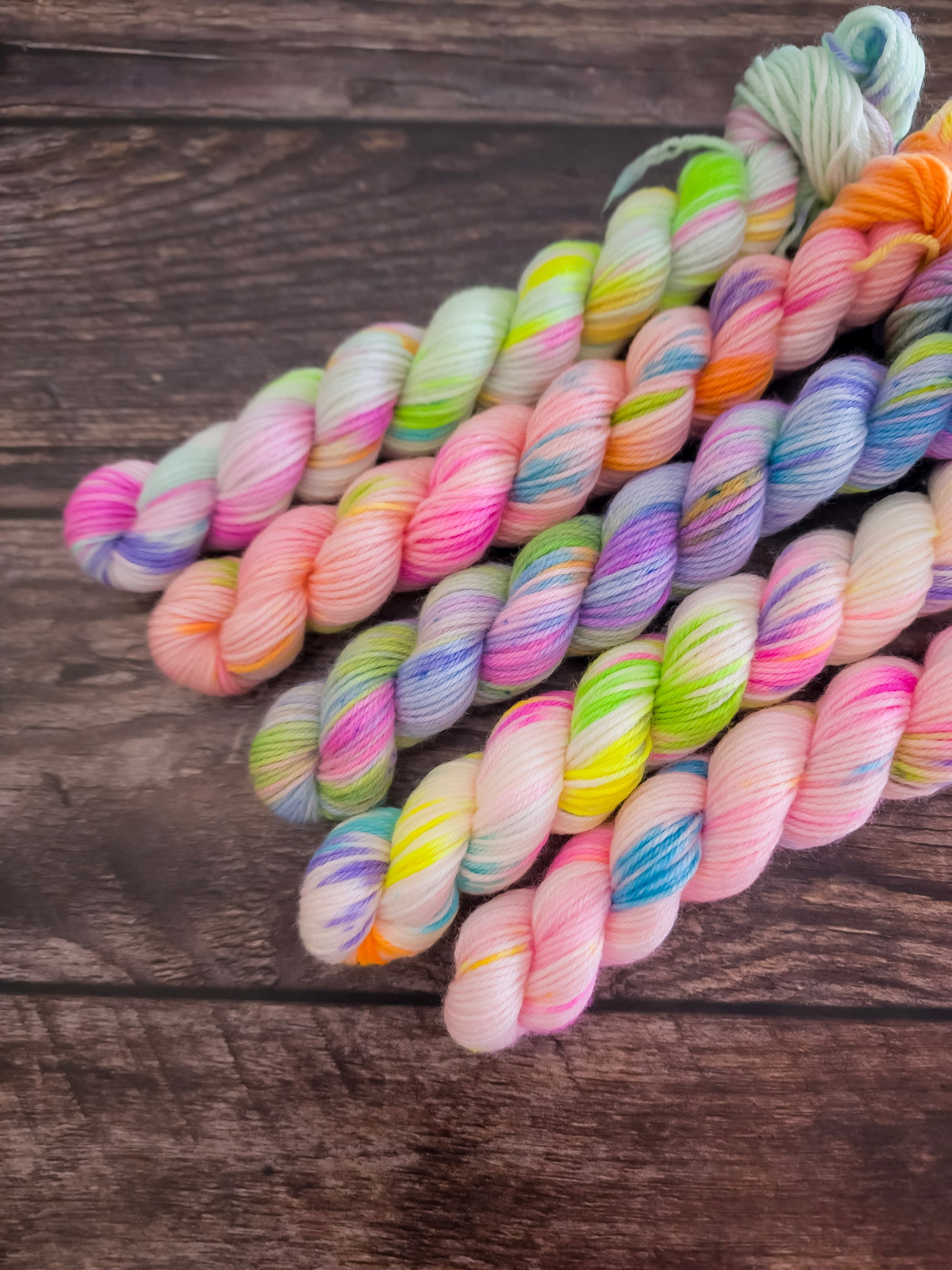 4 ply yarn– RAINBOWS + SPRINKLES