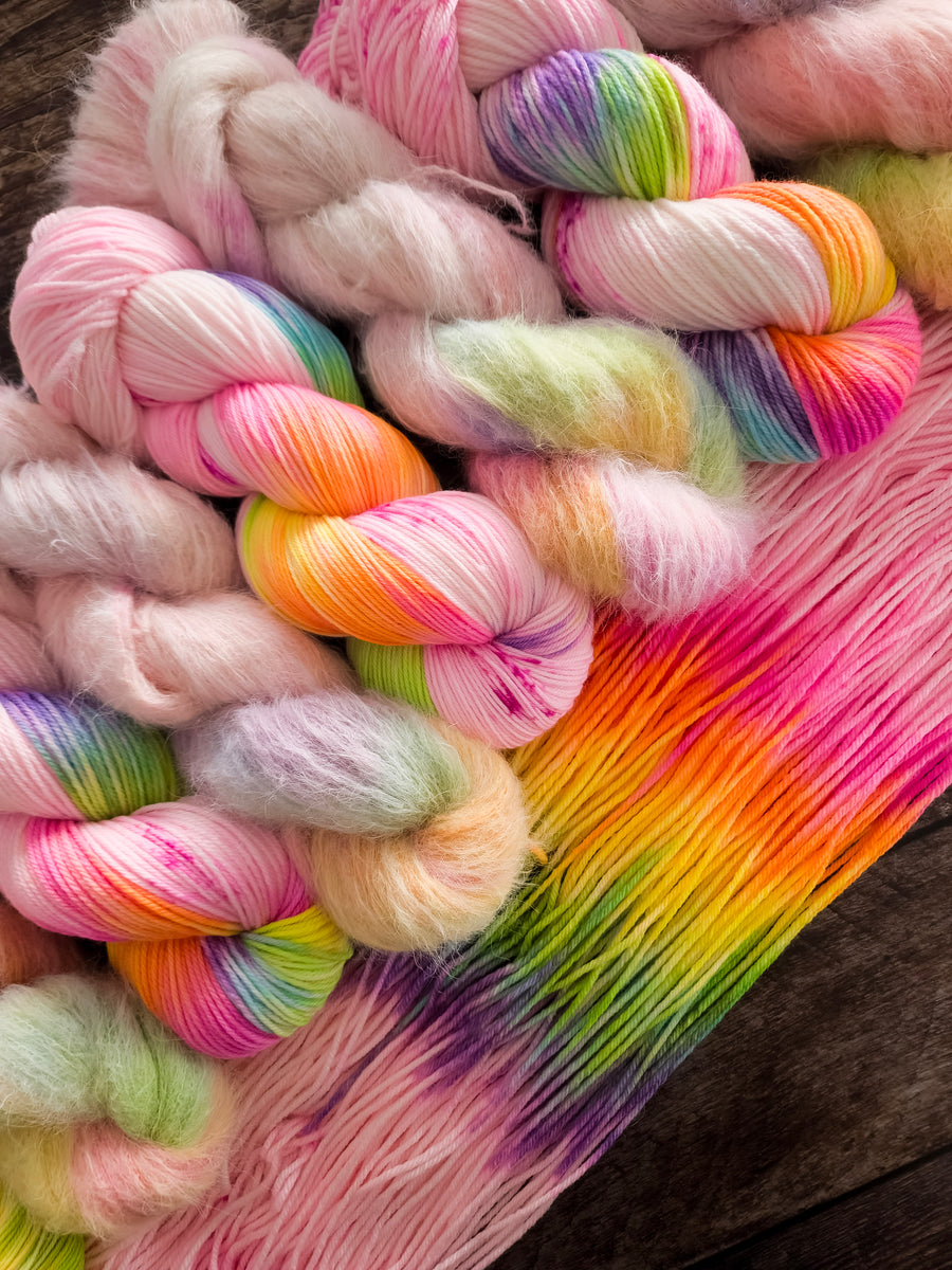 4 ply yarn– RAINBOWS + SPRINKLES