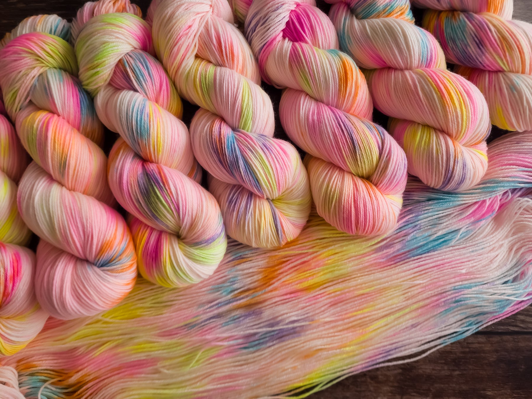 4 ply yarn– RAINBOWS + SPRINKLES