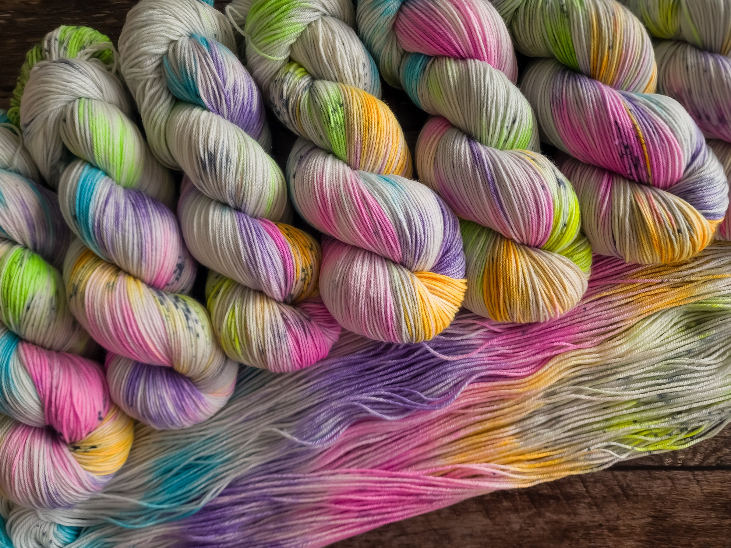 4 ply yarn– RAINBOWS + SPRINKLES
