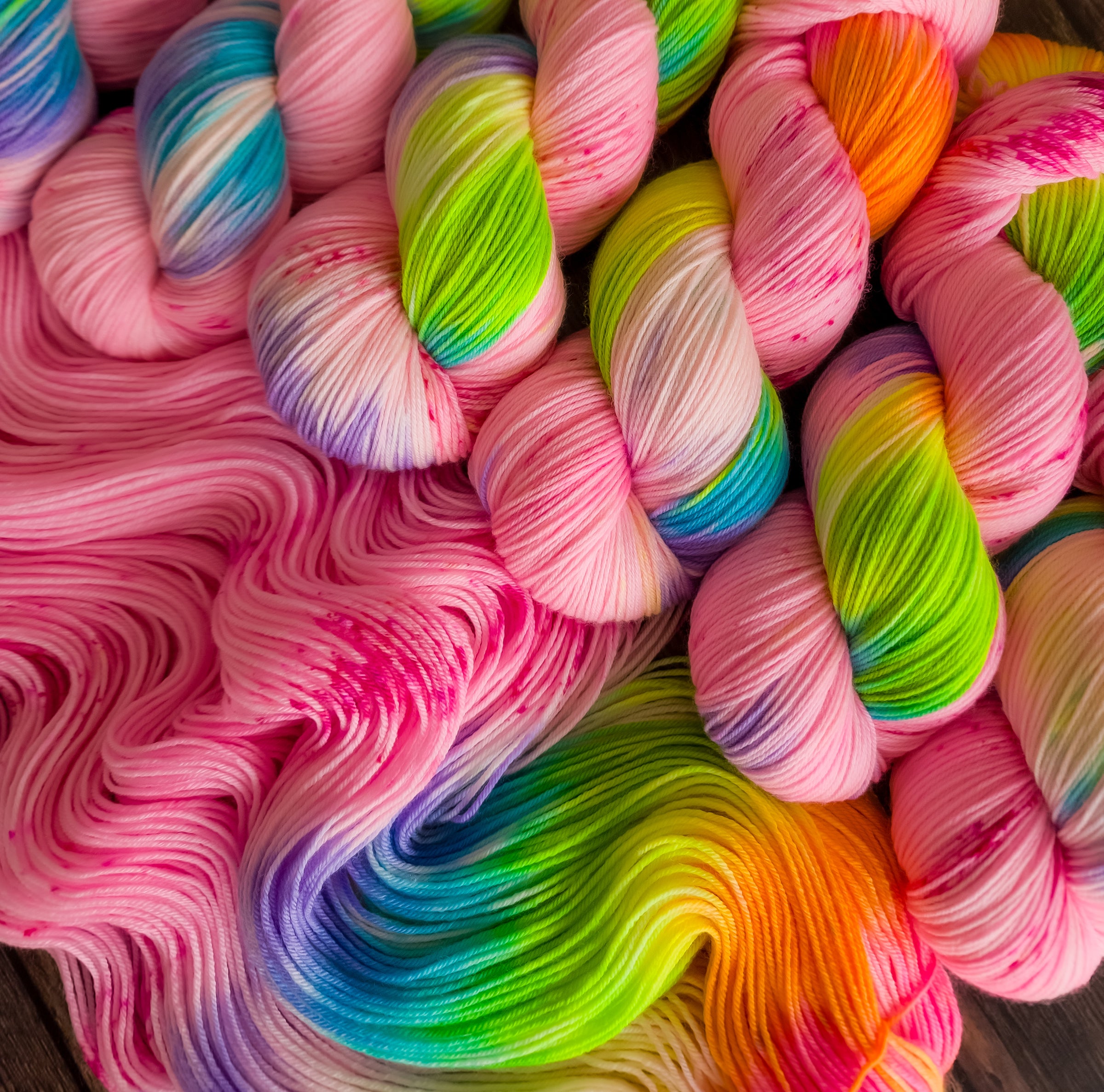 4 ply yarn– RAINBOWS + SPRINKLES