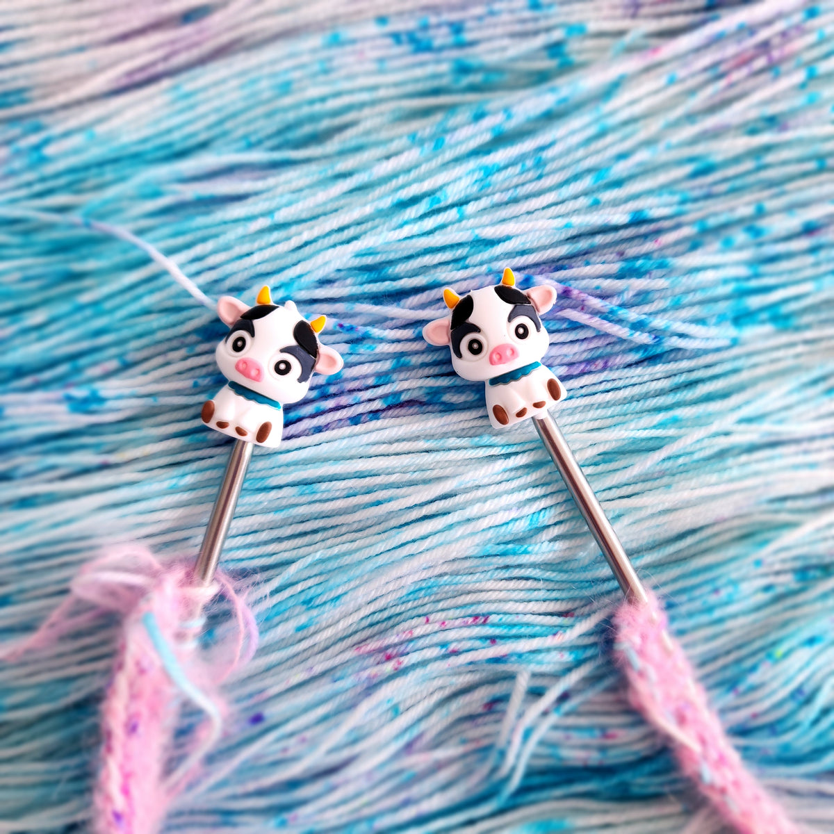 Moo cow Needle Stoppers– RAINBOWS + SPRINKLES