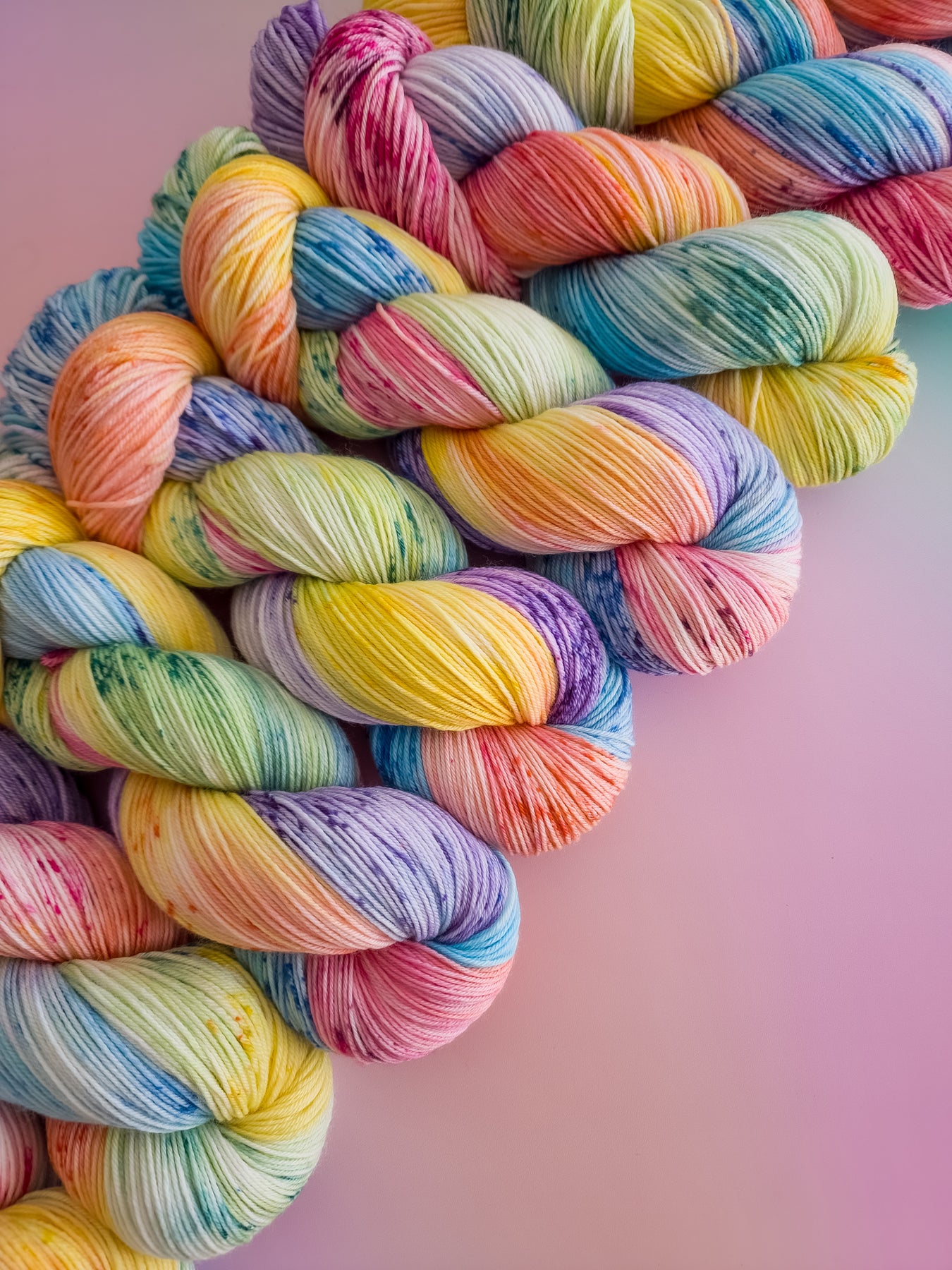 4 ply yarn– RAINBOWS + SPRINKLES