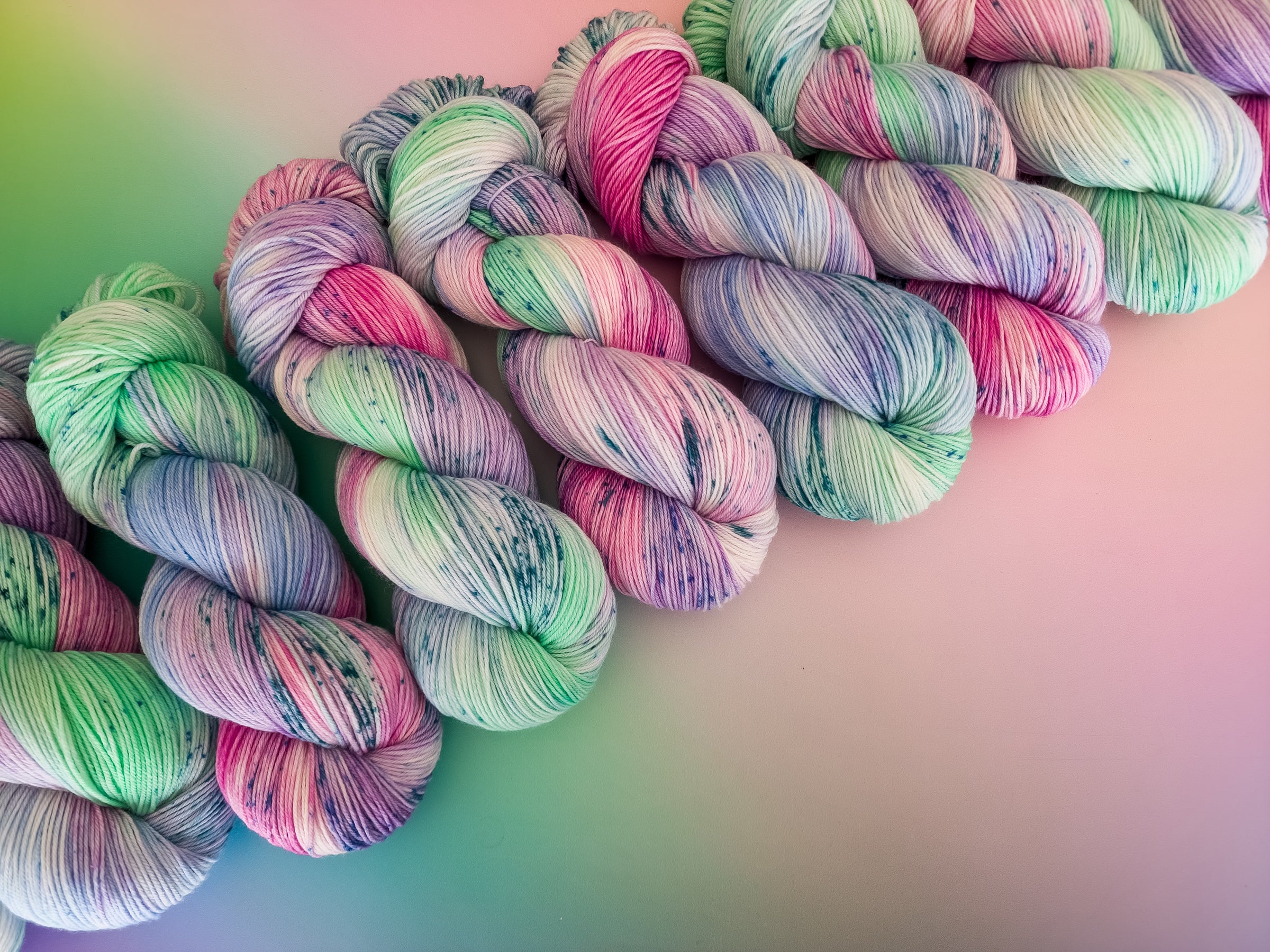 4 ply yarn– RAINBOWS + SPRINKLES