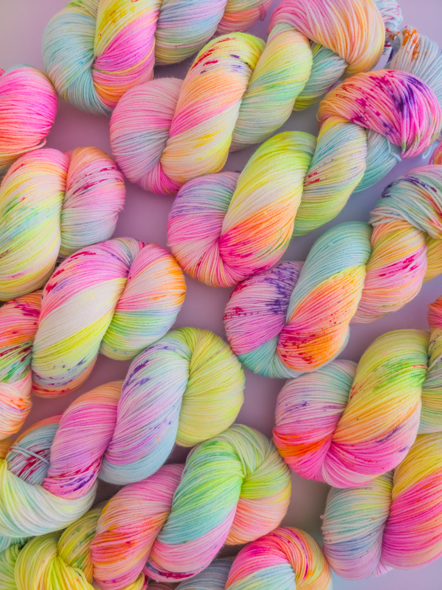 4 ply yarn– RAINBOWS + SPRINKLES