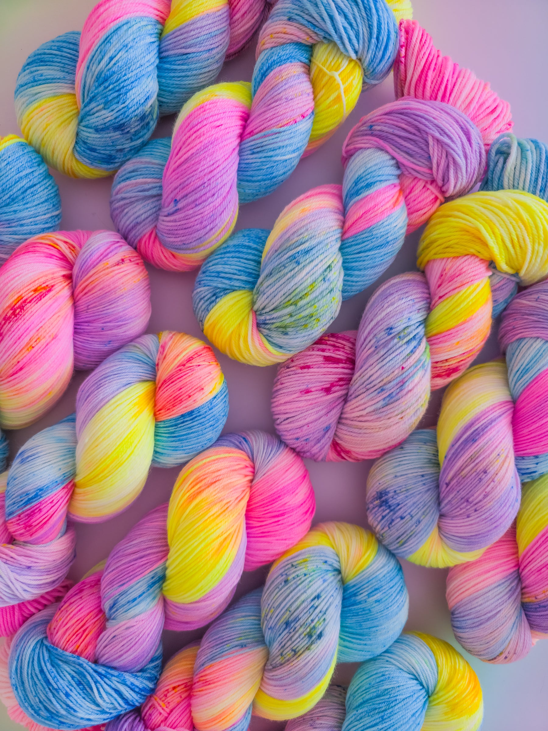 4 ply yarn– RAINBOWS + SPRINKLES