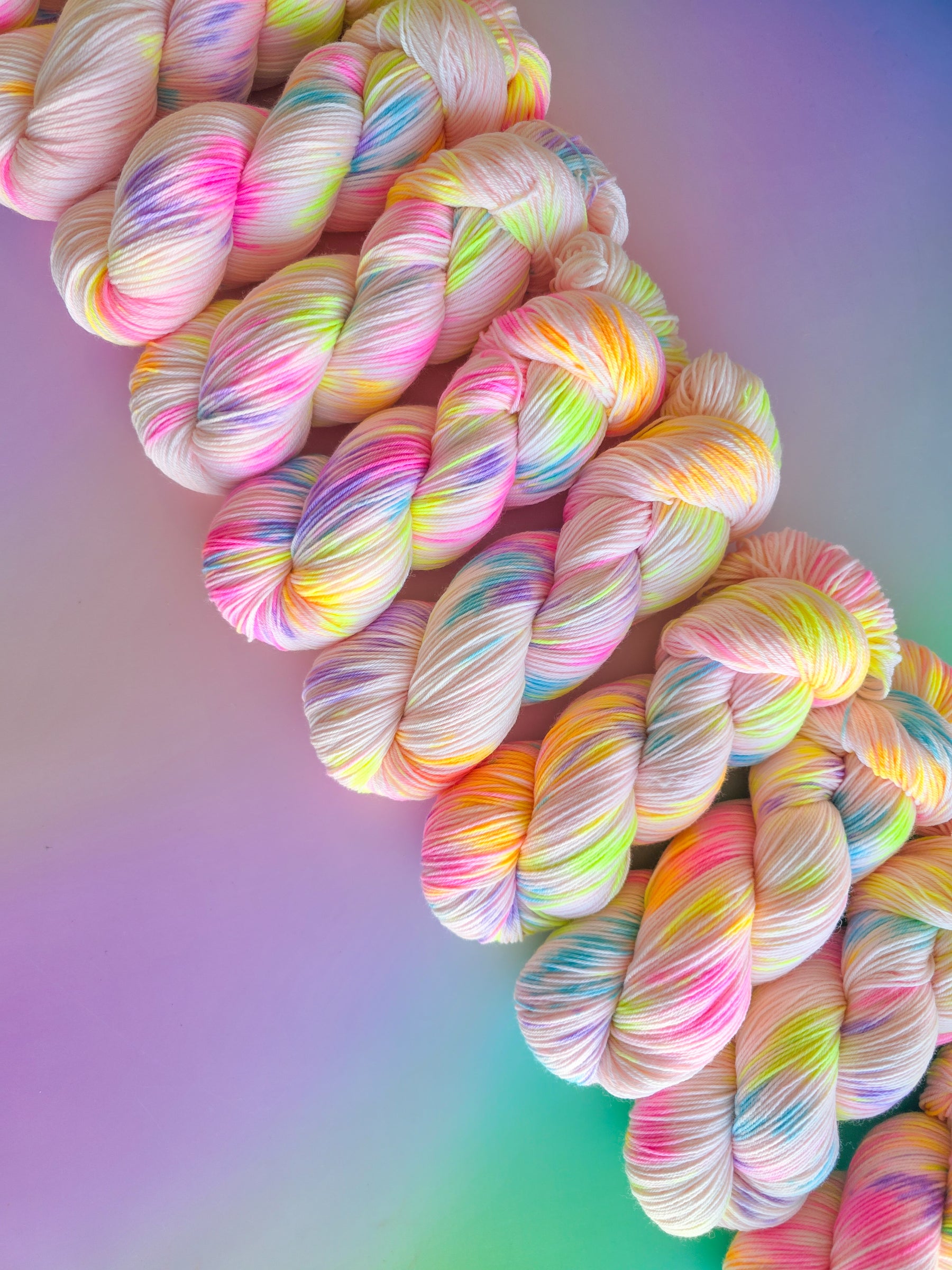 4 ply yarn– RAINBOWS + SPRINKLES