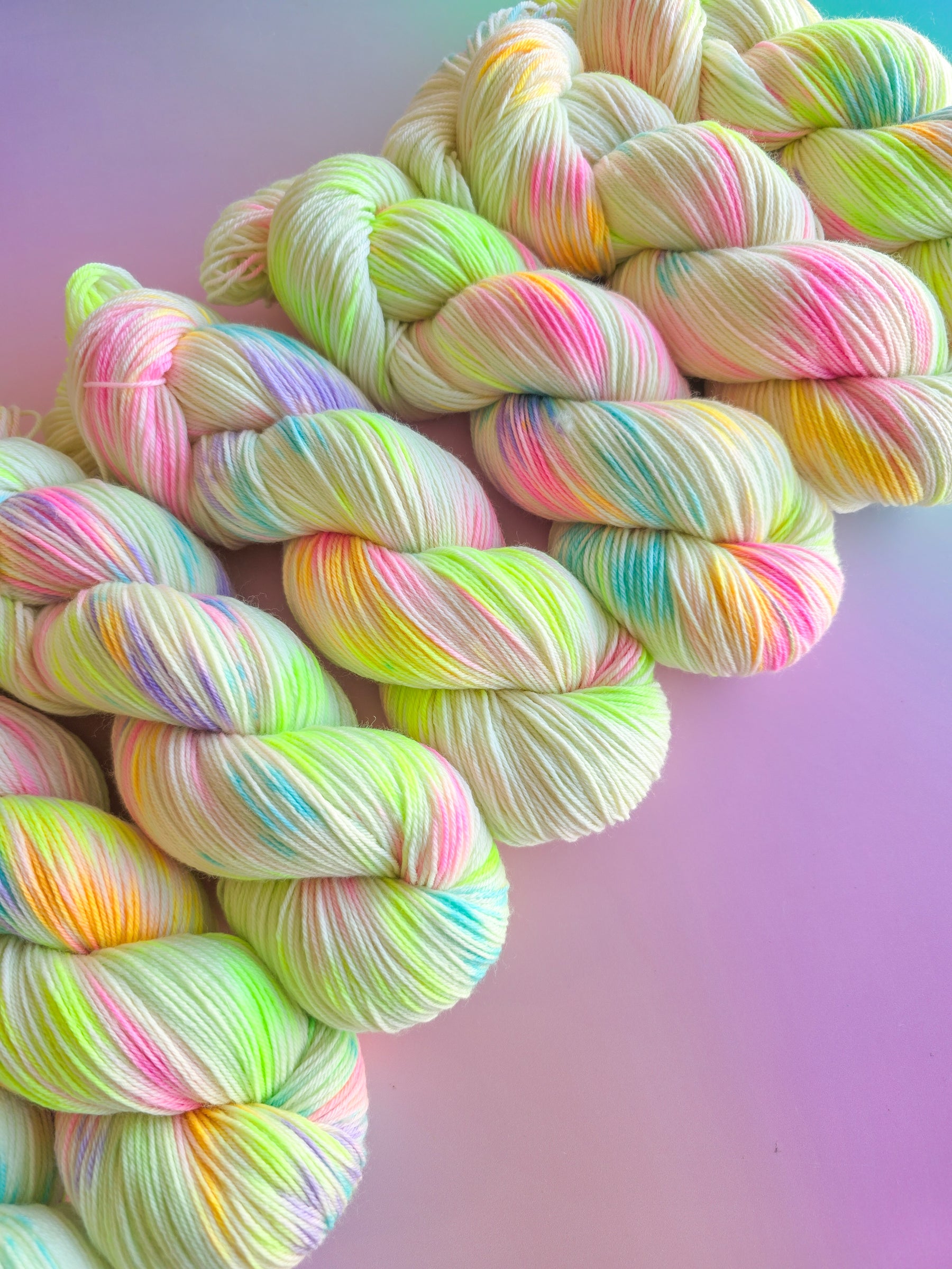 4 ply yarn– RAINBOWS + SPRINKLES